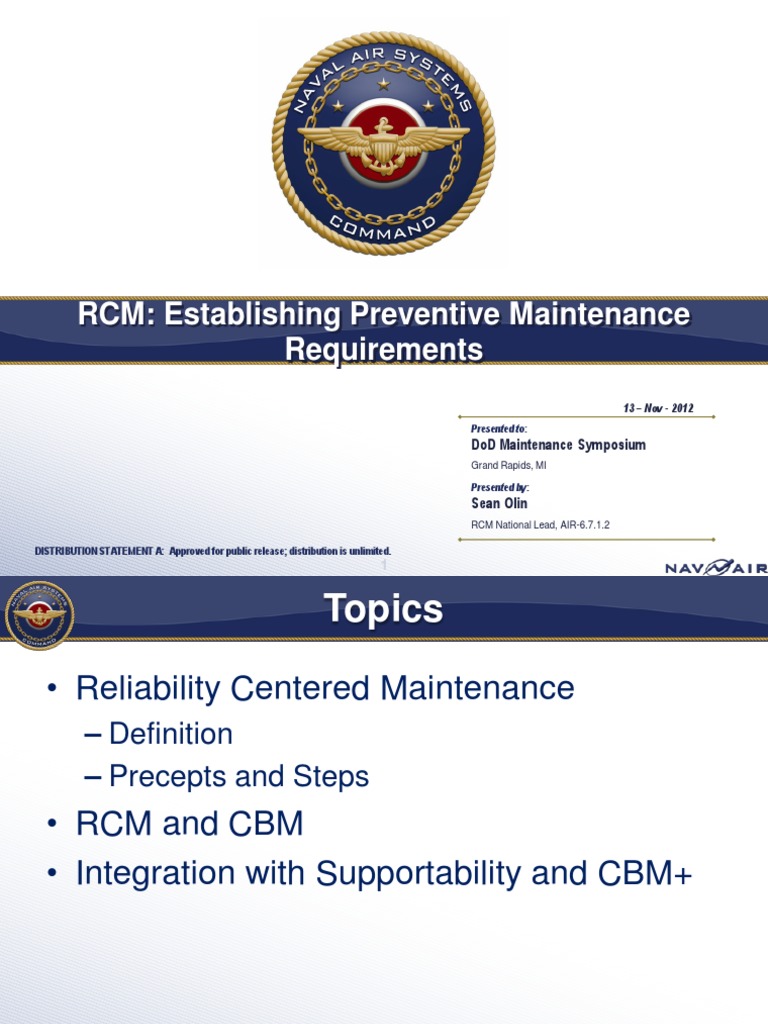 RCM Establishing Preventive Maintenance Requirements | PDF | Reliability Engineering | Systems ...