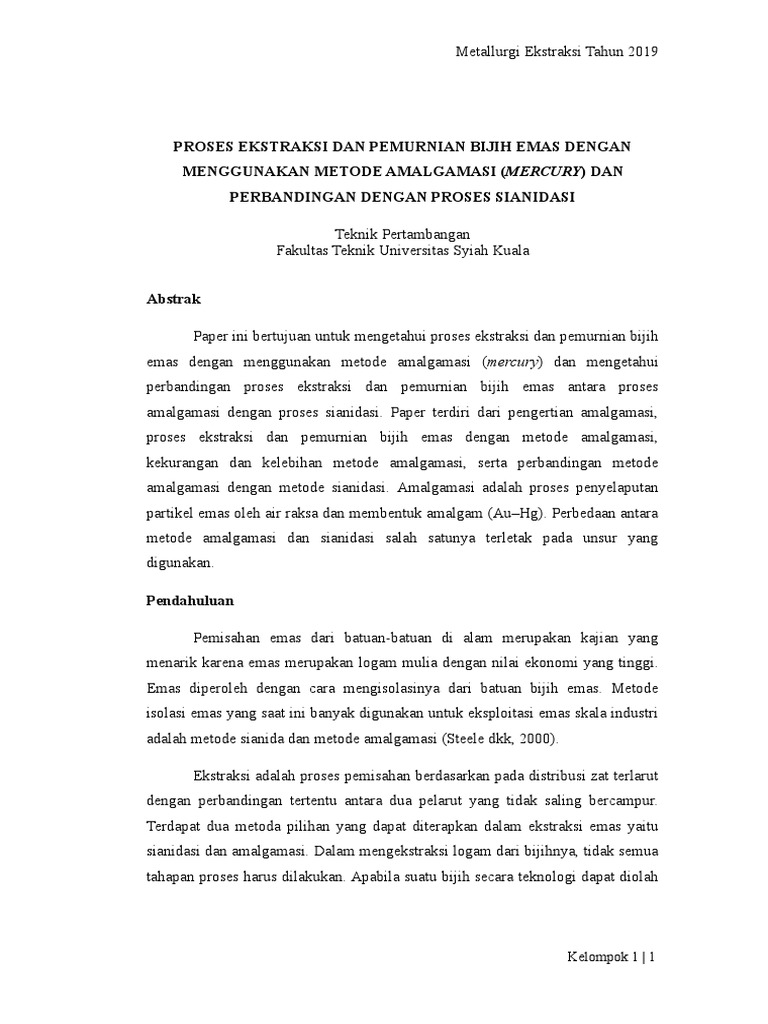Paper Metode Amalgamasi | PDF