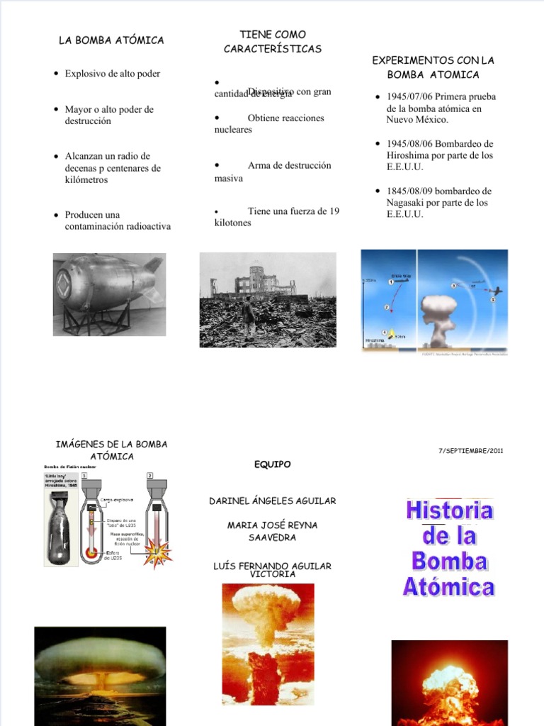 Vdocuments - MX Triptico de La Bomba Atomica | PDF | Armas nucleares | Energía nuclear