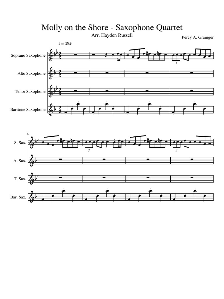 Molly on the Shore for Saxophone Quartet | PDF