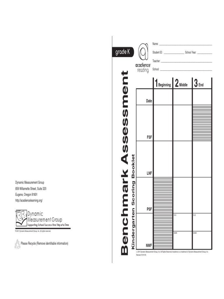 Acadiencereading Benchmark GK Scoring | PDF | Syllable | Symbols