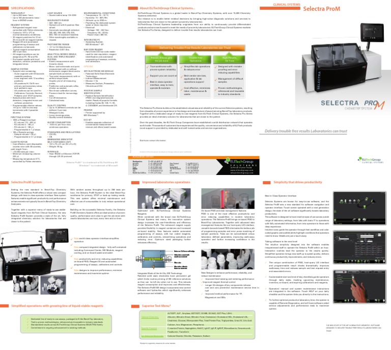 Selectra Prom: Delivery Trouble Free Results Laboratories Can Trust ...