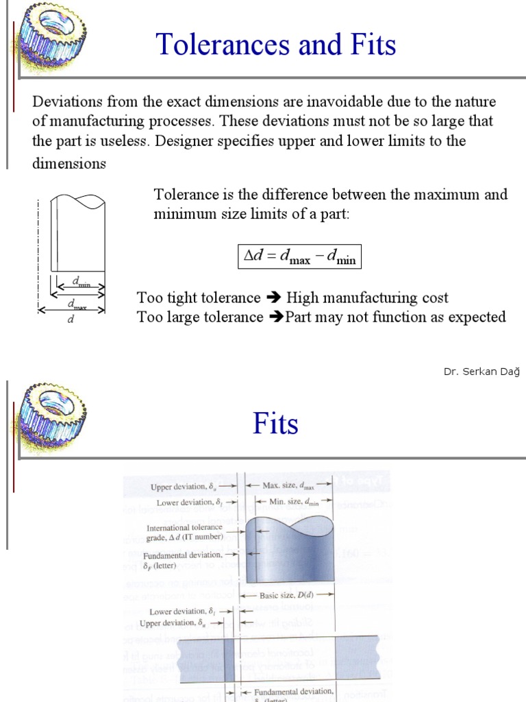 Tolerances and Fits: Min Max | PDF | Engineering Tolerance | Crafts