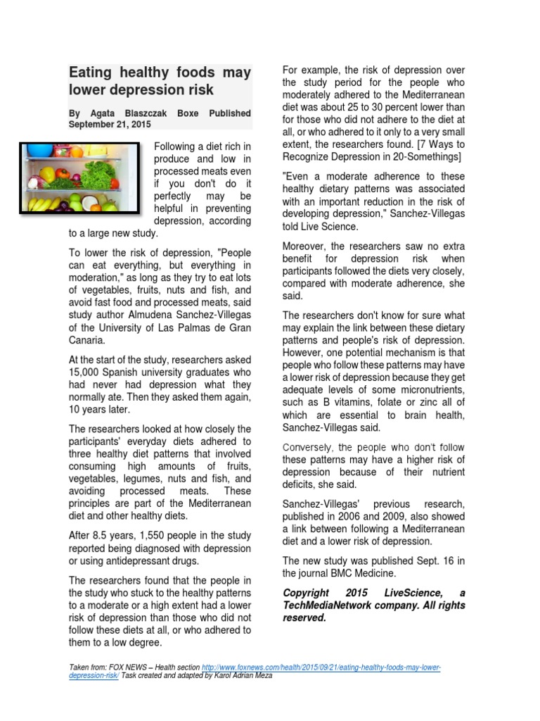 Reading Eating Healthy Foods | PDF | Healthy Diet | Diet (Nutrition)