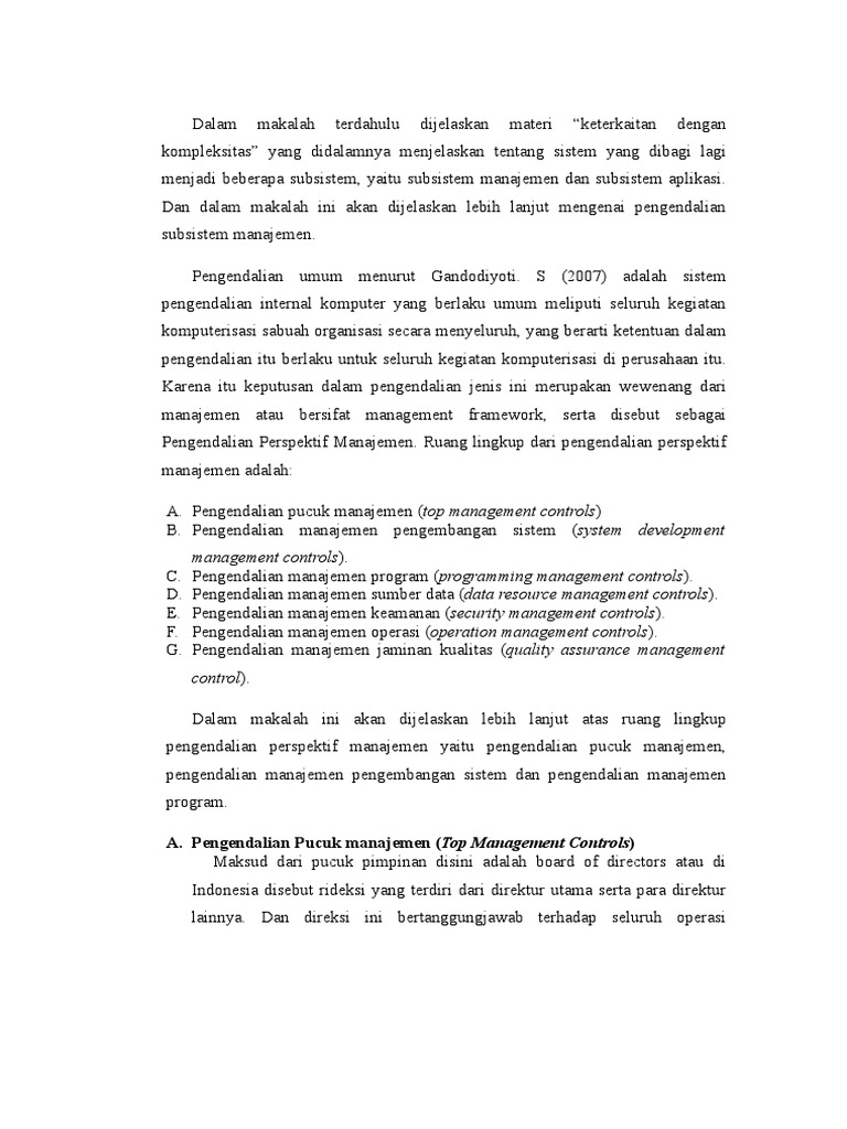 Management Control Framework Pdf