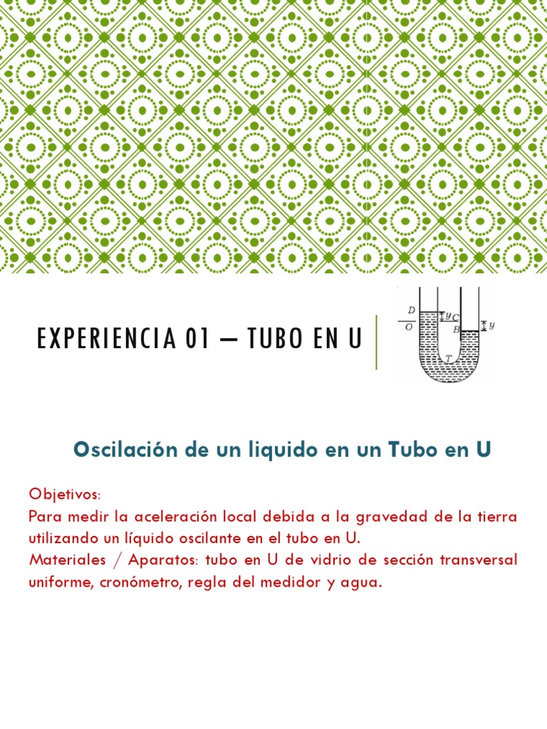 Experiencia 01 - Tubo en U | PDF | Líquidos | Densidad