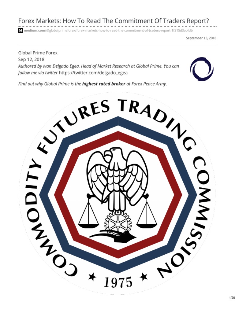 Forex Markets How To Read The Commitment of Traders Report | PDF ...