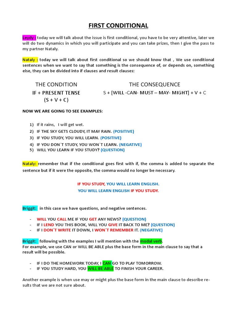 First Conditional | PDF | Onomastics | Semiotics
