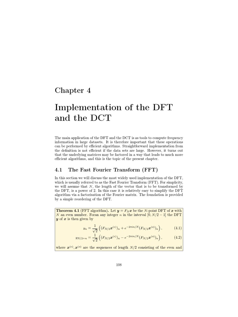 FFT PDF | PDF | Fast Fourier Transform | Discrete Fourier Transform