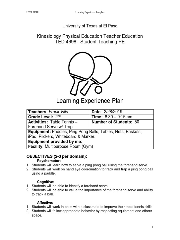 Table Tennis | PDF | Physical Education | Table Tennis