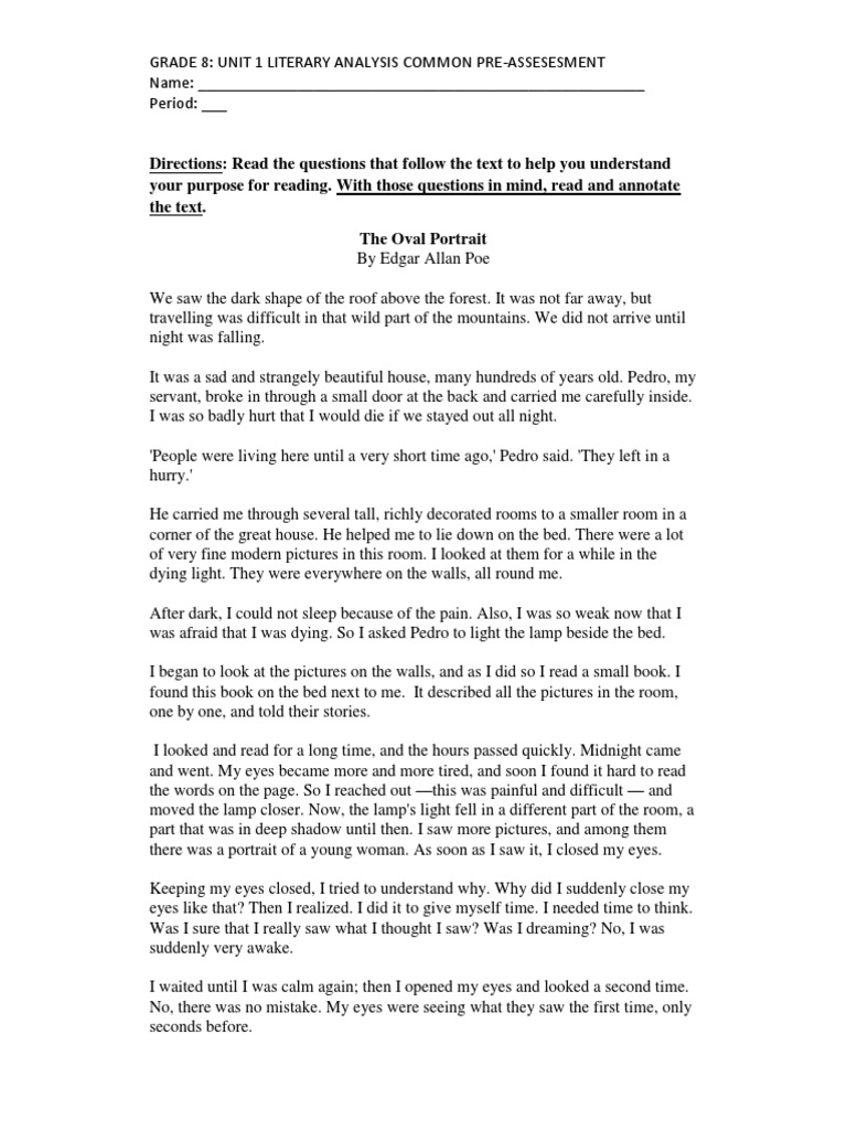 The Oval Portrait | PDF