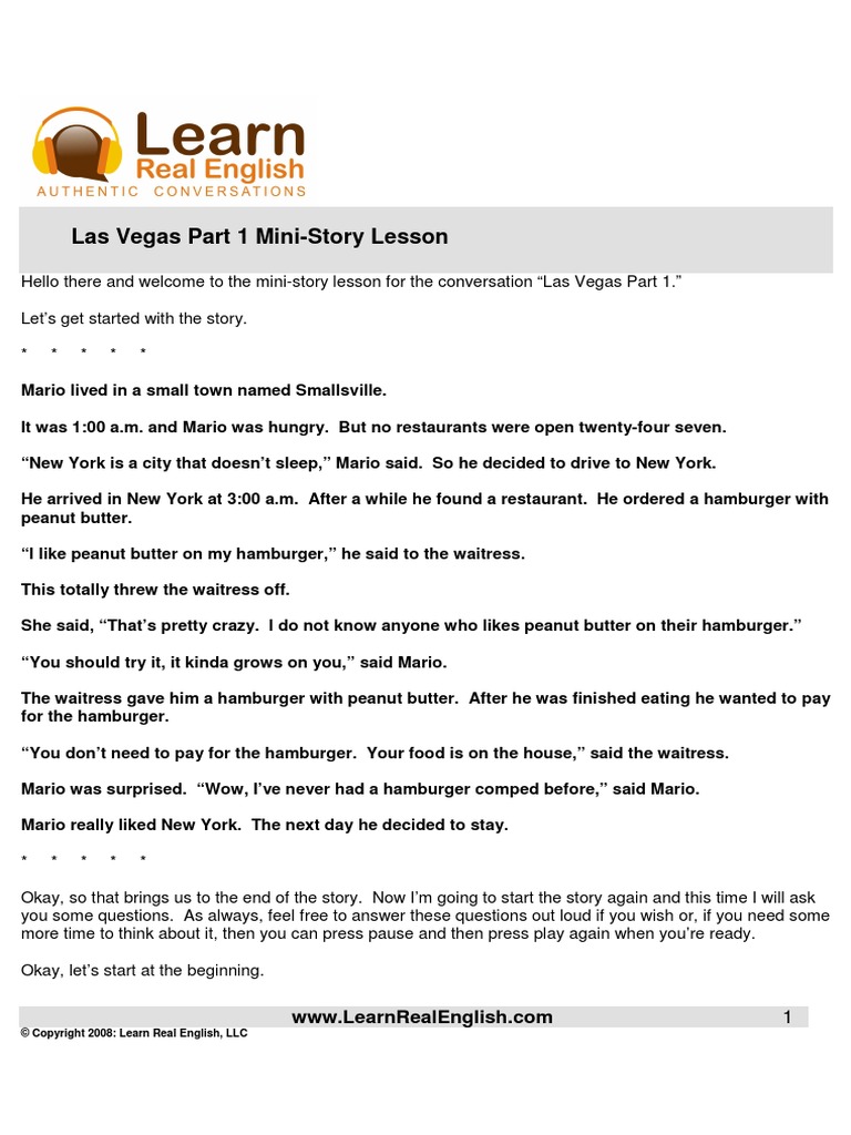 Las Vegas Part 1 MS | PDF