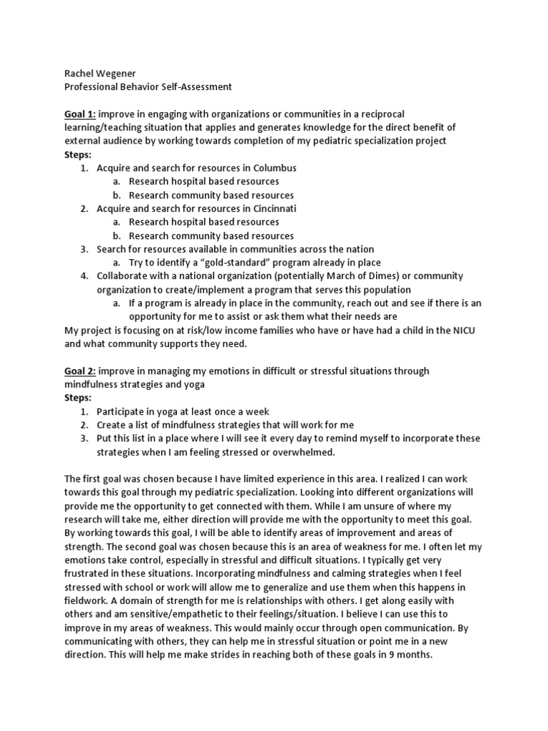 Professional Development Goals | Download Free PDF | Goal | Mindfulness