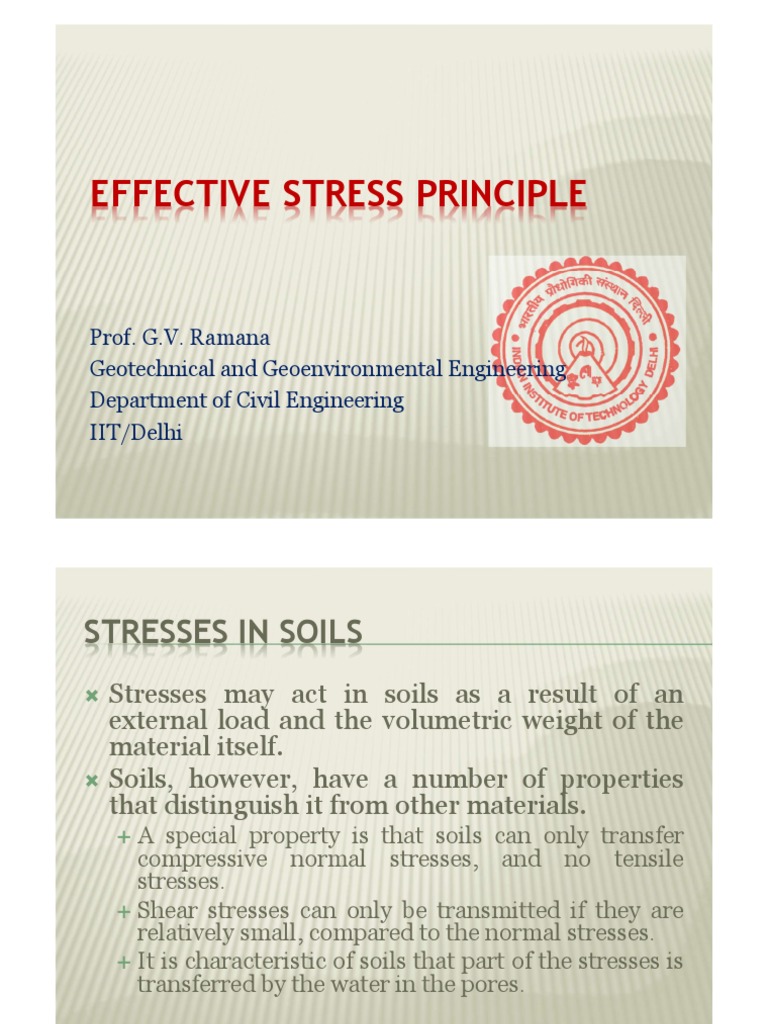 Effective Stress Principle | PDF | Soil Mechanics | Porosity