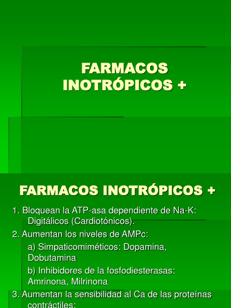 5 FARMACOS INOTRÓPICOS | Medicina Interna | Drogas