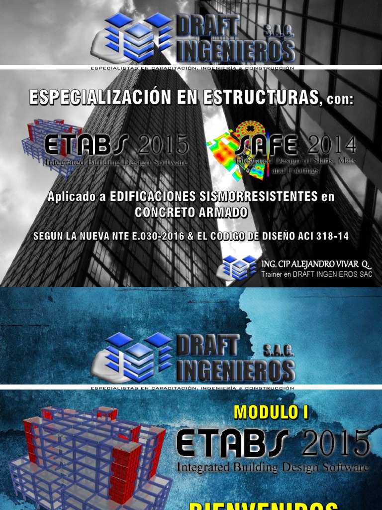 Especialización ETABS 2015 & SAFE 2014 PDF | PDF | Fundación (Ingeniería) | Temblores