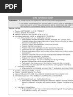 CS Form No. 212 Attachment - Work Experience Sheet | PDF | English As A ...