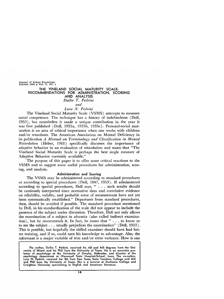 First Page PDF | PDF | Behavioural Sciences | Psychology