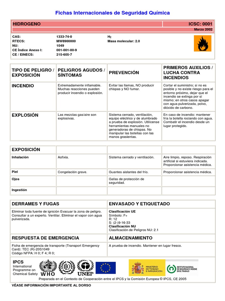 Ficha de Seguridad Quimica PDF | PDF