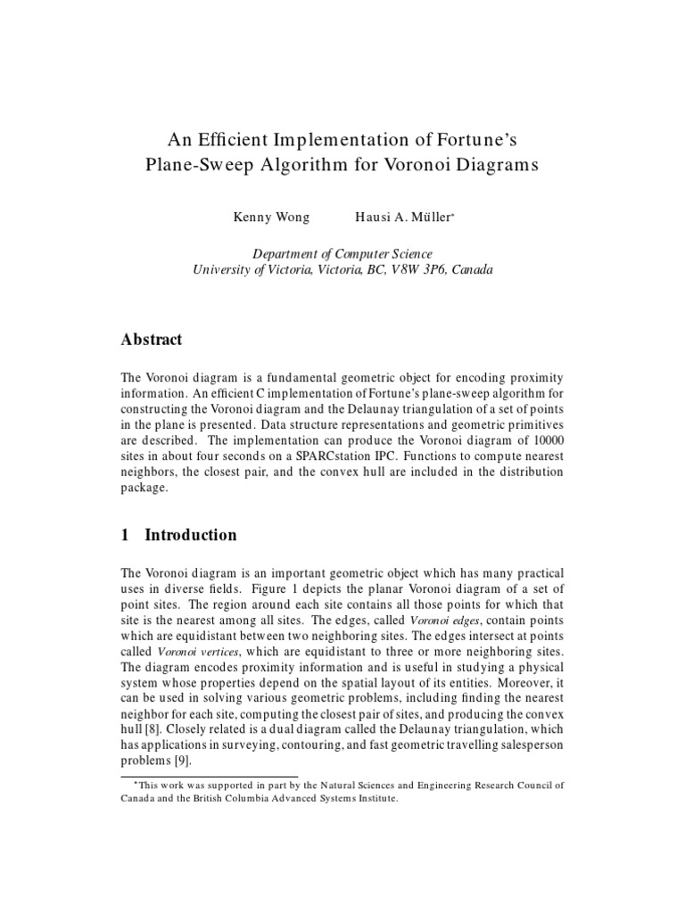 An Efficient Implementation of Fortune's Plane-Sweep Algorithm For ...