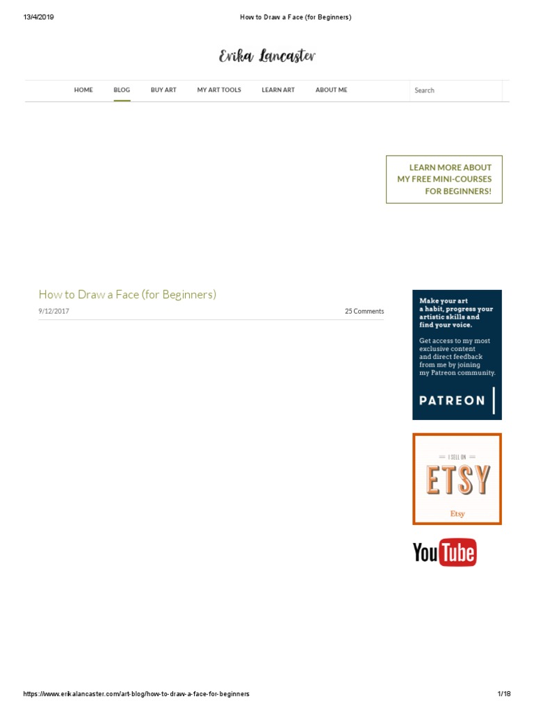 How To Draw A Face (For Beginners) | PDF | Drawing | Face