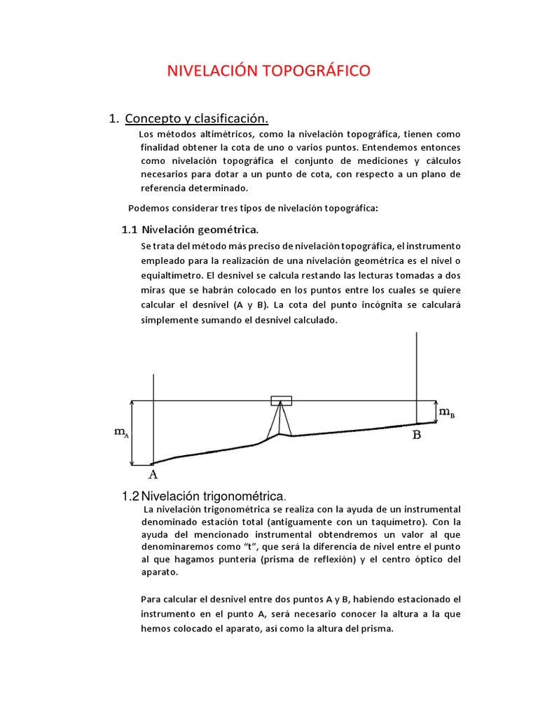 Nivelación Topográfico | PDF | Topografía | Geomática