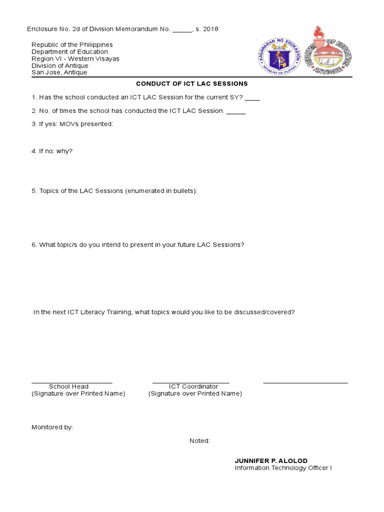 Conduct of Ict Lac Sessions | PDF