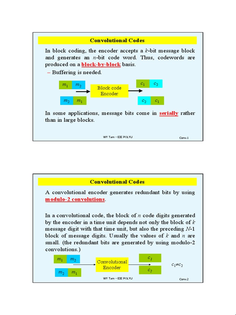 Convolutional Codes Pdf Error Detection And Correction Telecommunication