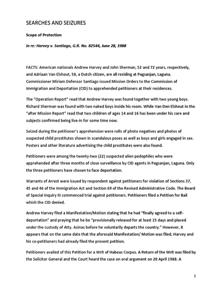 Searches-And-Seizures-Case-Digests-Pool P1a | PDF | Search And Seizure ...