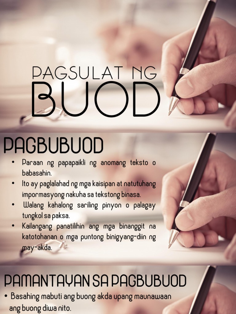 Ang Pagbubuod | PDF