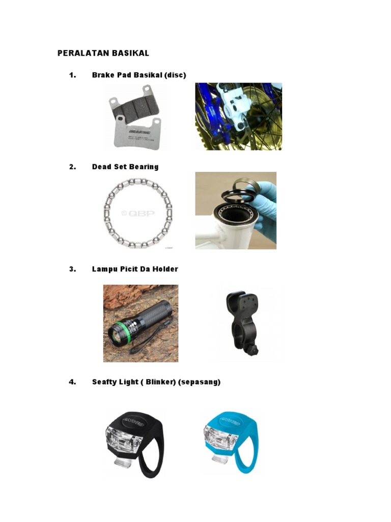 Peralatan Basikal | PDF | Transport | Machines