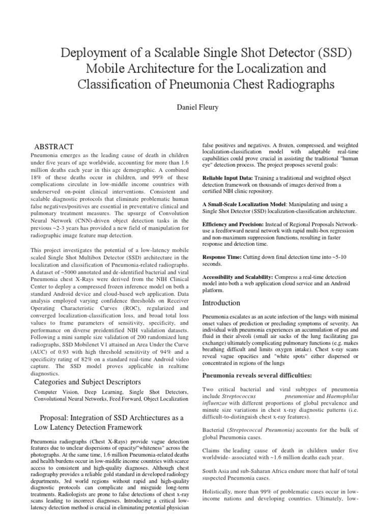 Single Shot Detection | PDF | Receiver Operating Characteristic | Pneumonia
