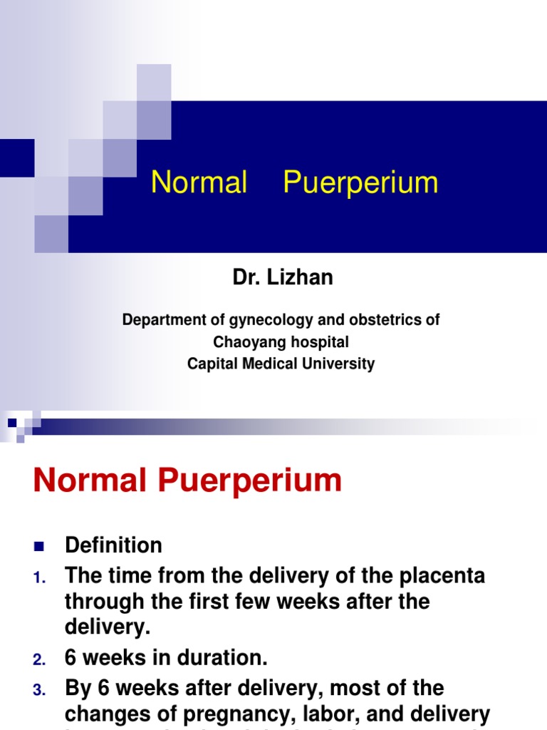 17 Normal Puerperium | PDF | Postpartum Period | Childbirth