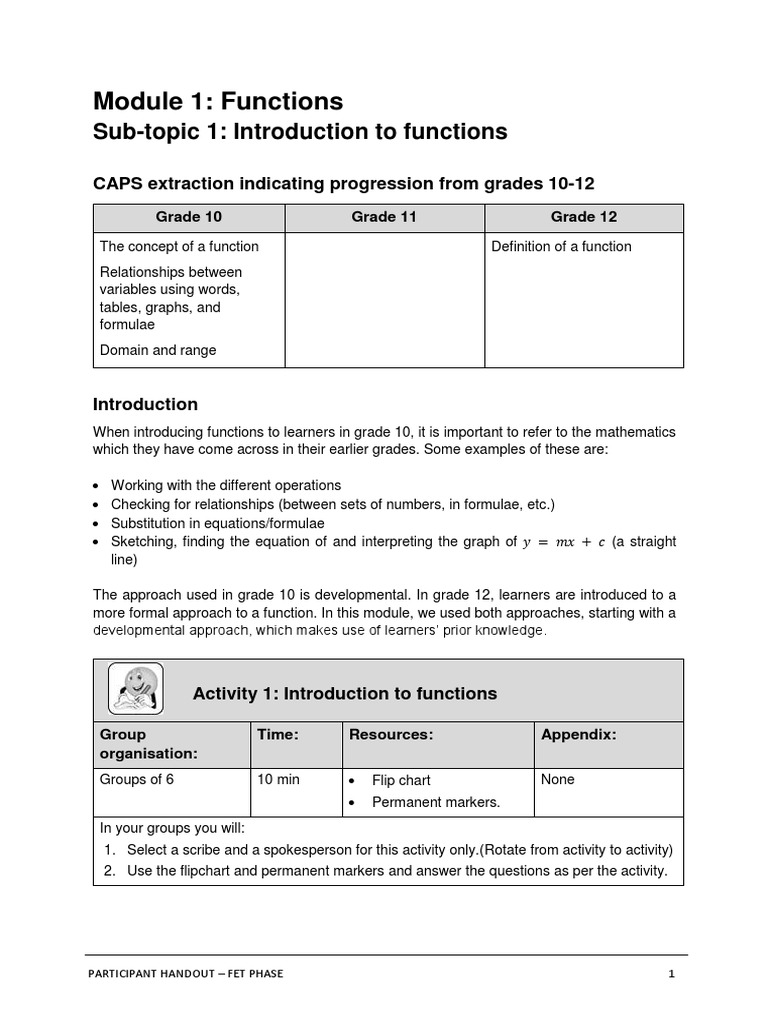 Functions in FET Phase Education | PDF | Asymptote | Function (Mathematics)