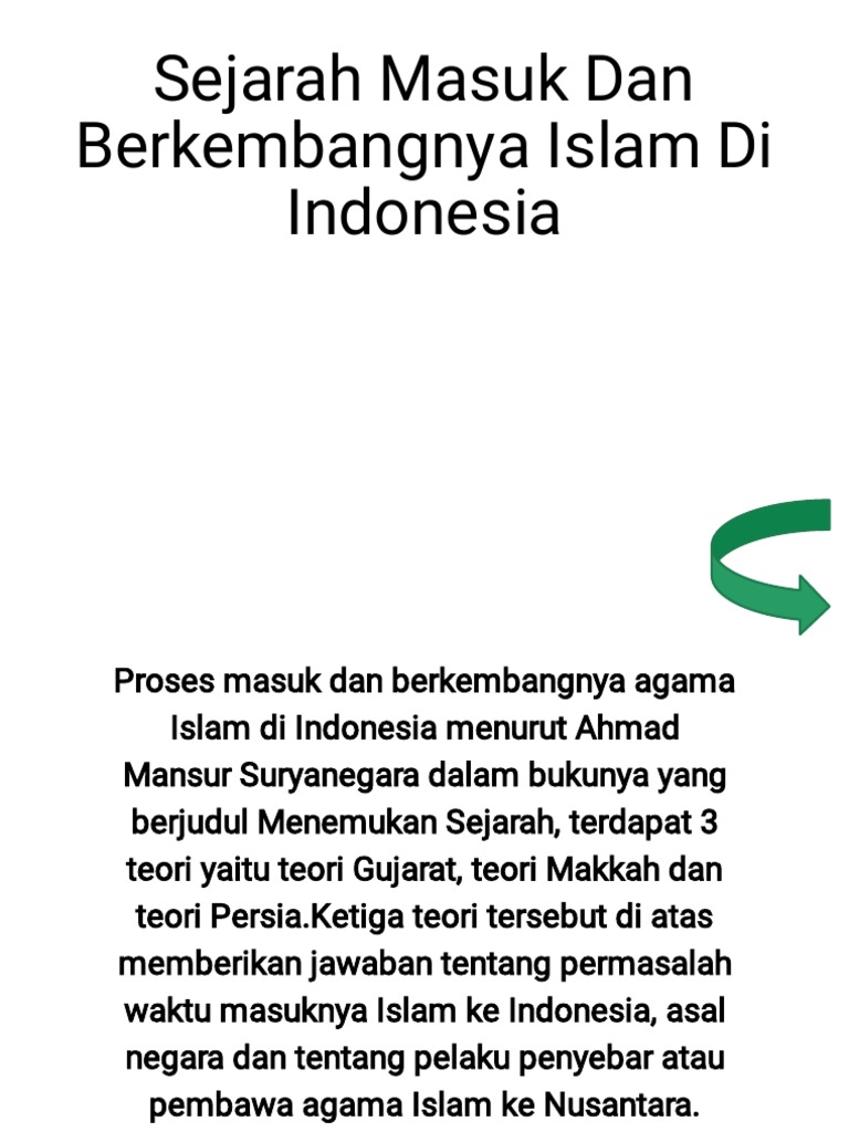 Sejarah Masuk Dan Berkembangnya Islam Di Indonesia | PDF Sejarah Masuk Dan Berkembangnya Islam Di Indonesia | PDF