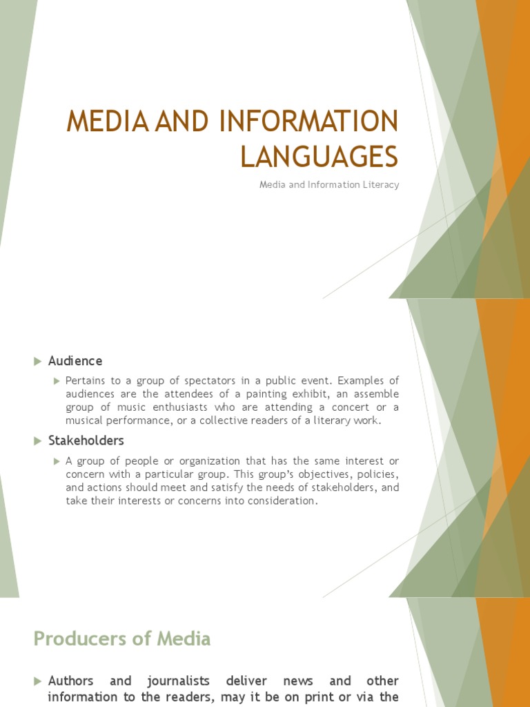 Media and Information Languages | PDF | Mass Media | Broadcasting