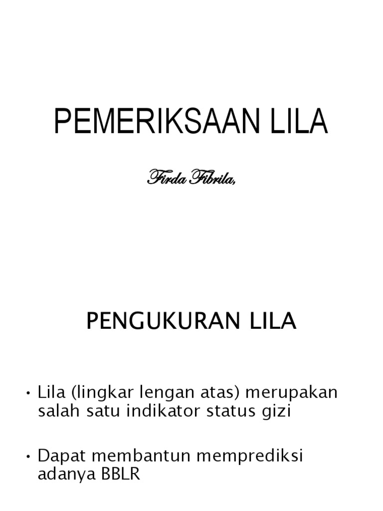 Panduan Pemeriksaan Lila Balita | PDF | Kesehatan Holistik
