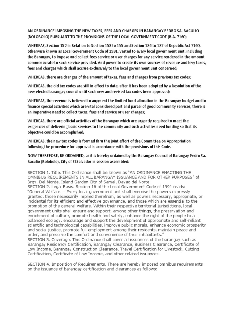 An Ordinance Imposing The New Taxes | PDF | Value Added Tax | Taxes