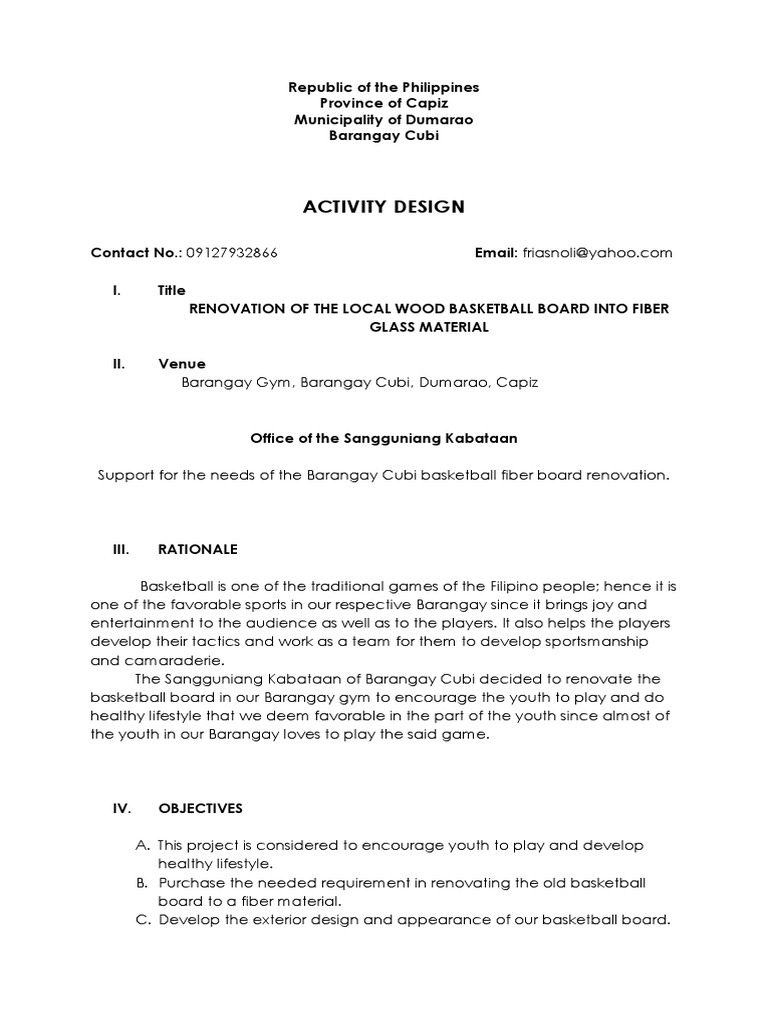 Activity Design | PDF | Philippines | Business