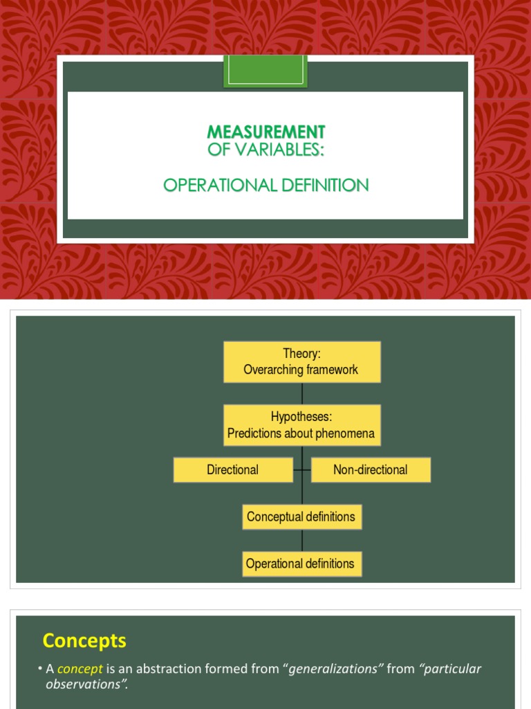 Measurement of Variables | PDF | Level Of Measurement | Epistemology