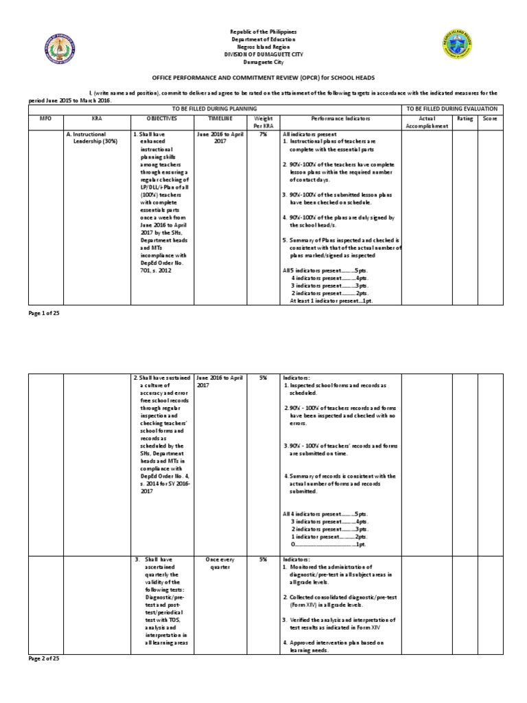 School Heads Opcrf Download Free Pdf Memorandum Public Sphere
