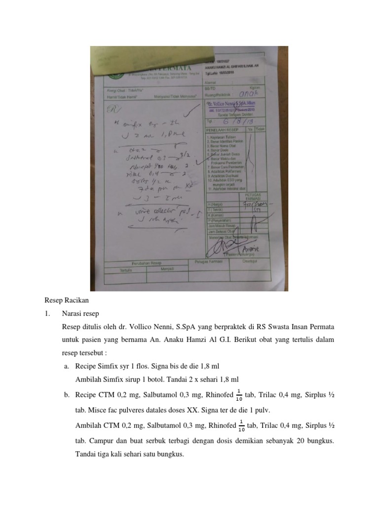 Resep Racikan | PDF