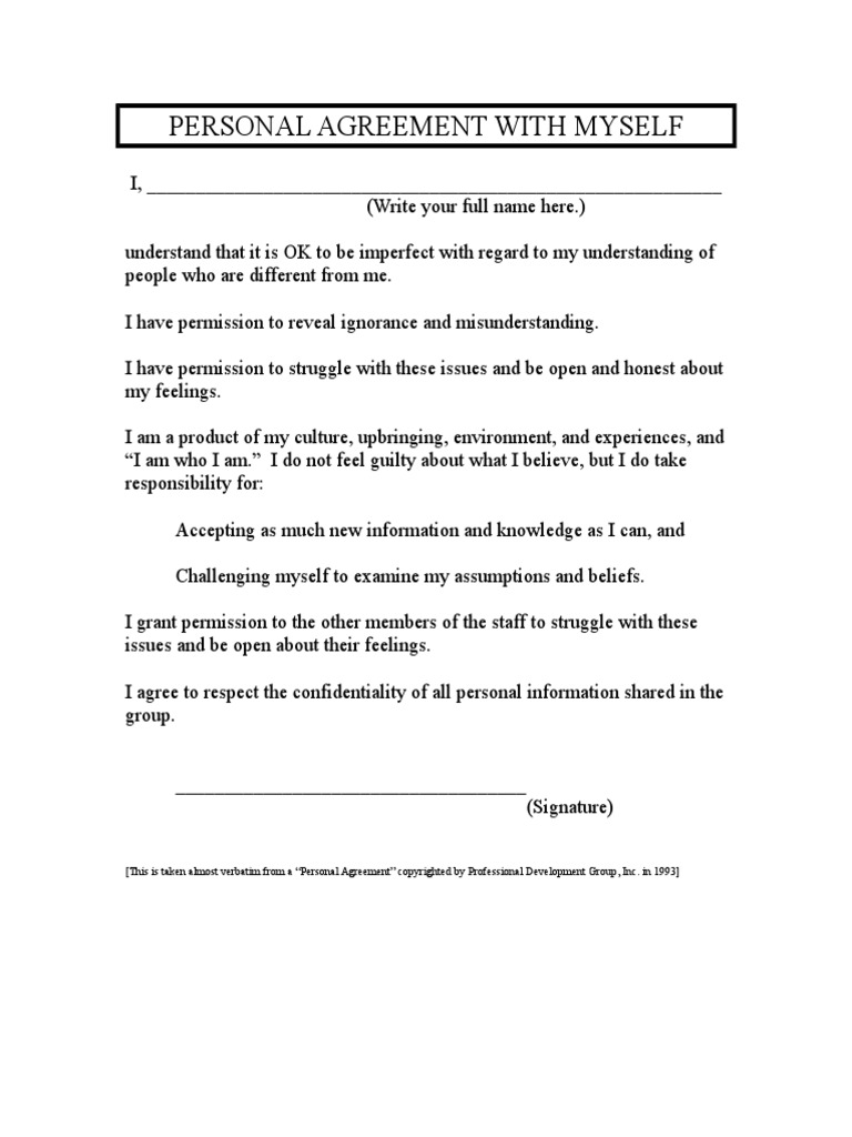 Agreement With Self | PDF