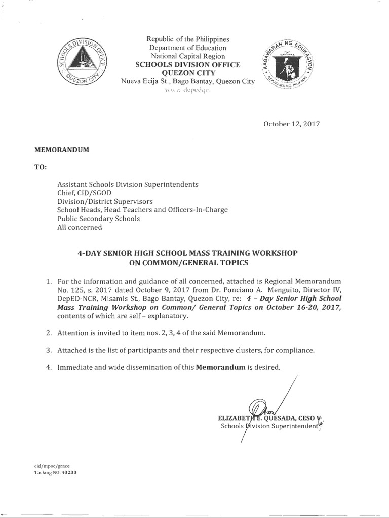 4-Day SHS Mass Training Workshop | PDF | Behavior Modification | Learning