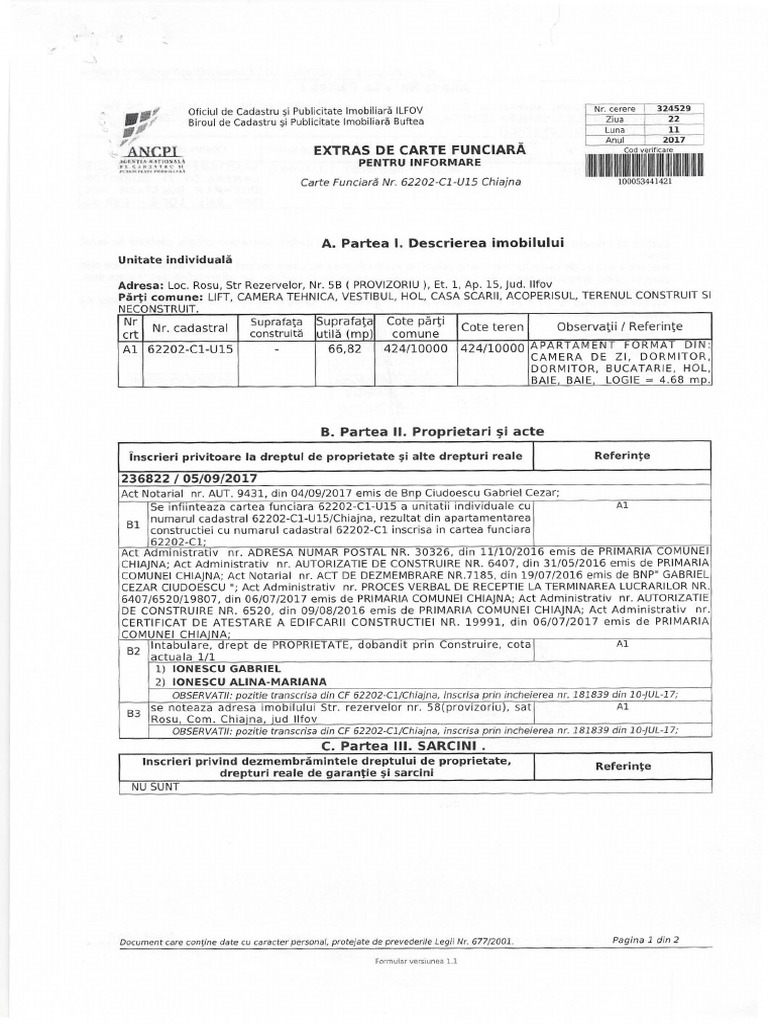 Carte Funciara PDF | PDF
