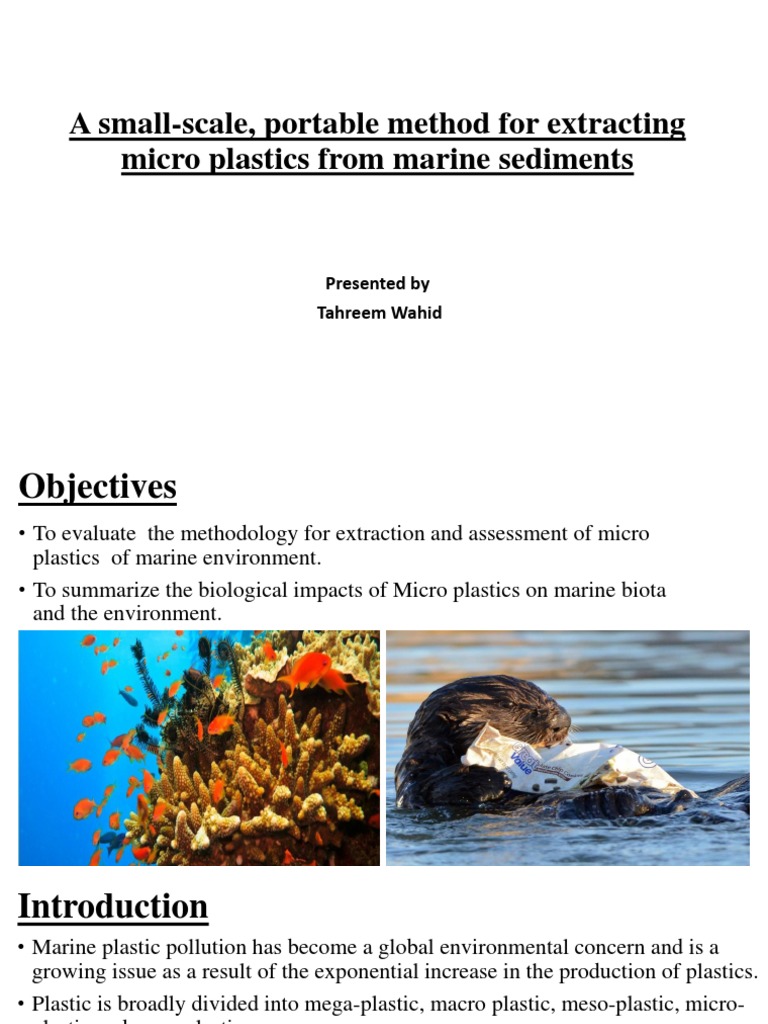 A Portable Method for Extracting Microplastics from Marine Sediments ...
