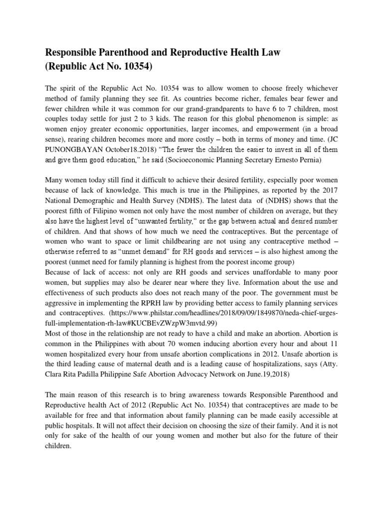 Synthesis of Articles | PDF | Family Planning | Reproductive Health