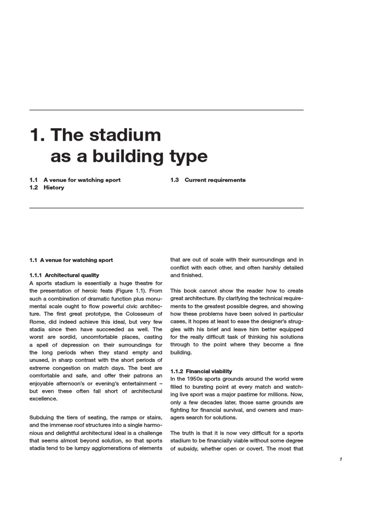 The Stadium As A Building | PDF | Stadium | Baseball Park