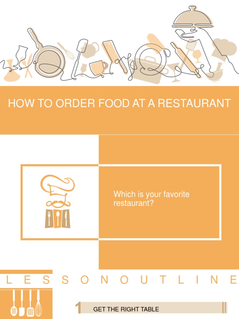 How To Order Food at A Restaurant | PDF | Cooking, Food & Wine