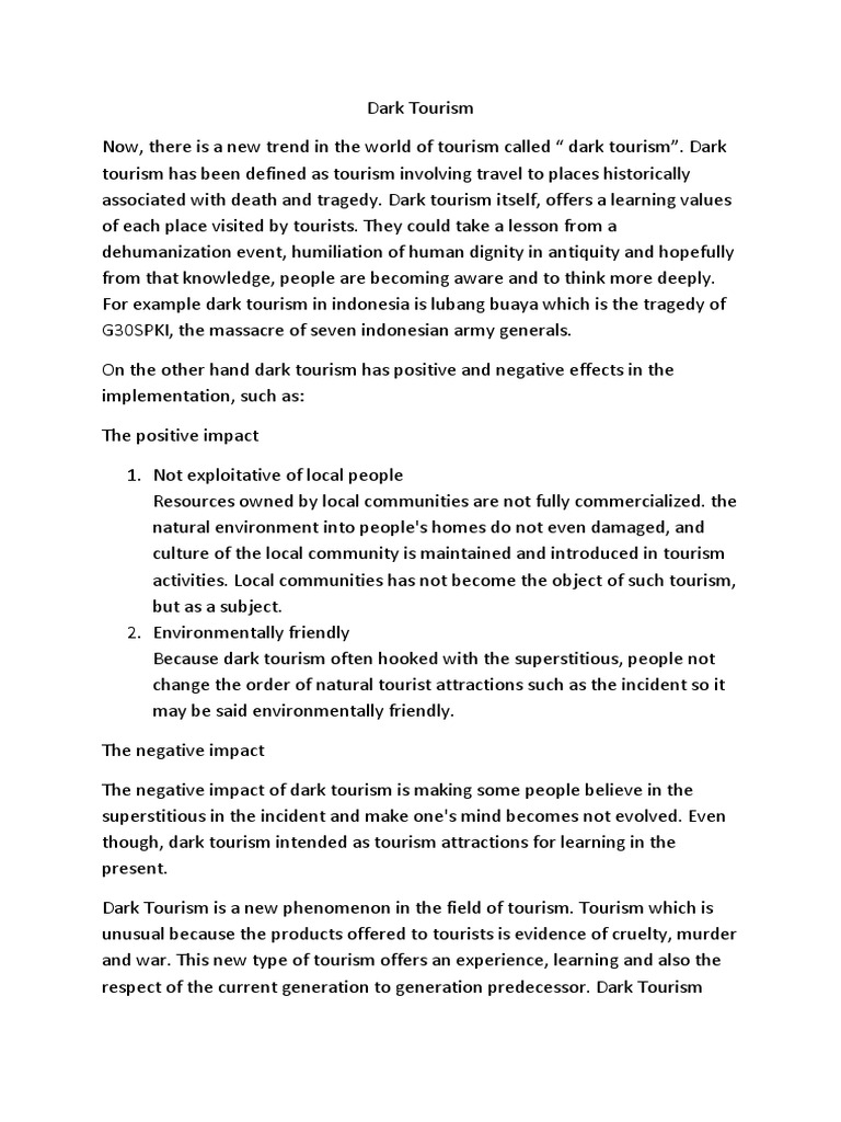 Dark Tourism | PDF | Social Science | Travel
